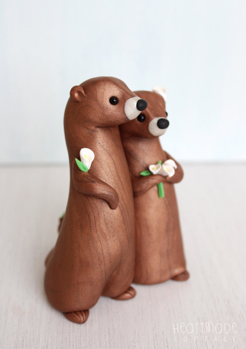 Marmot Wedding Cake Topper animal clay cake topper and | Etsy