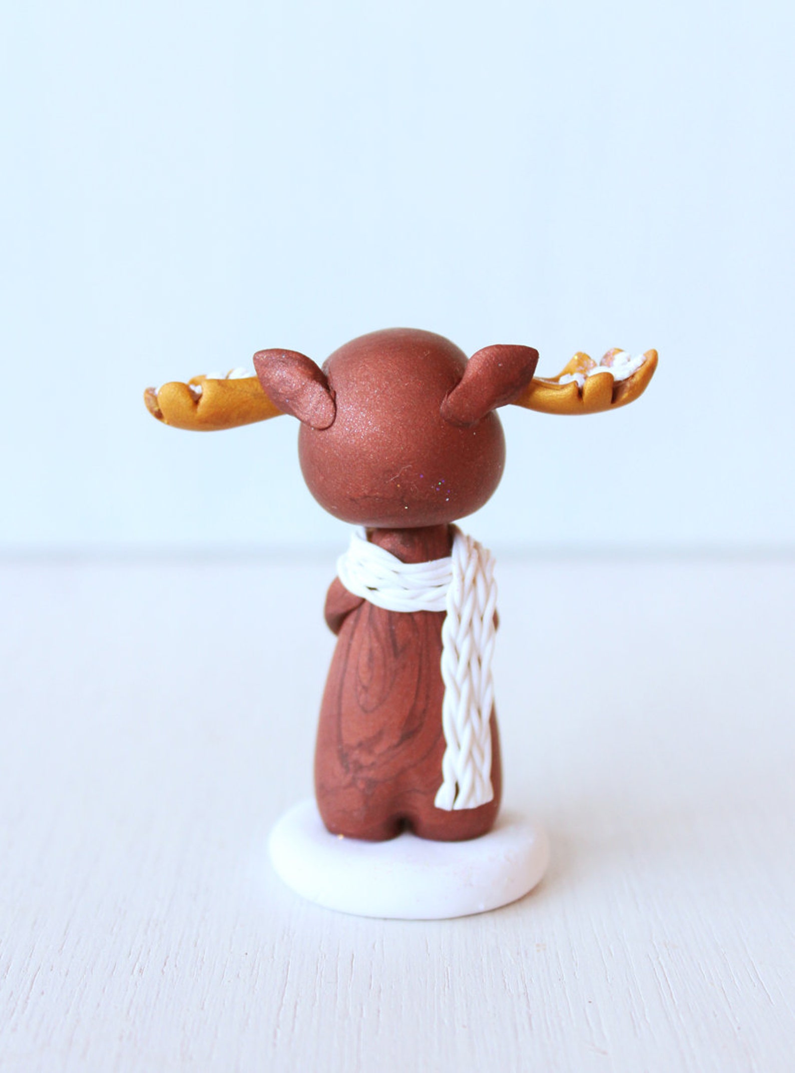 Moose Figurine Winter Christmas Ornament Moose Cake Topper - Etsy