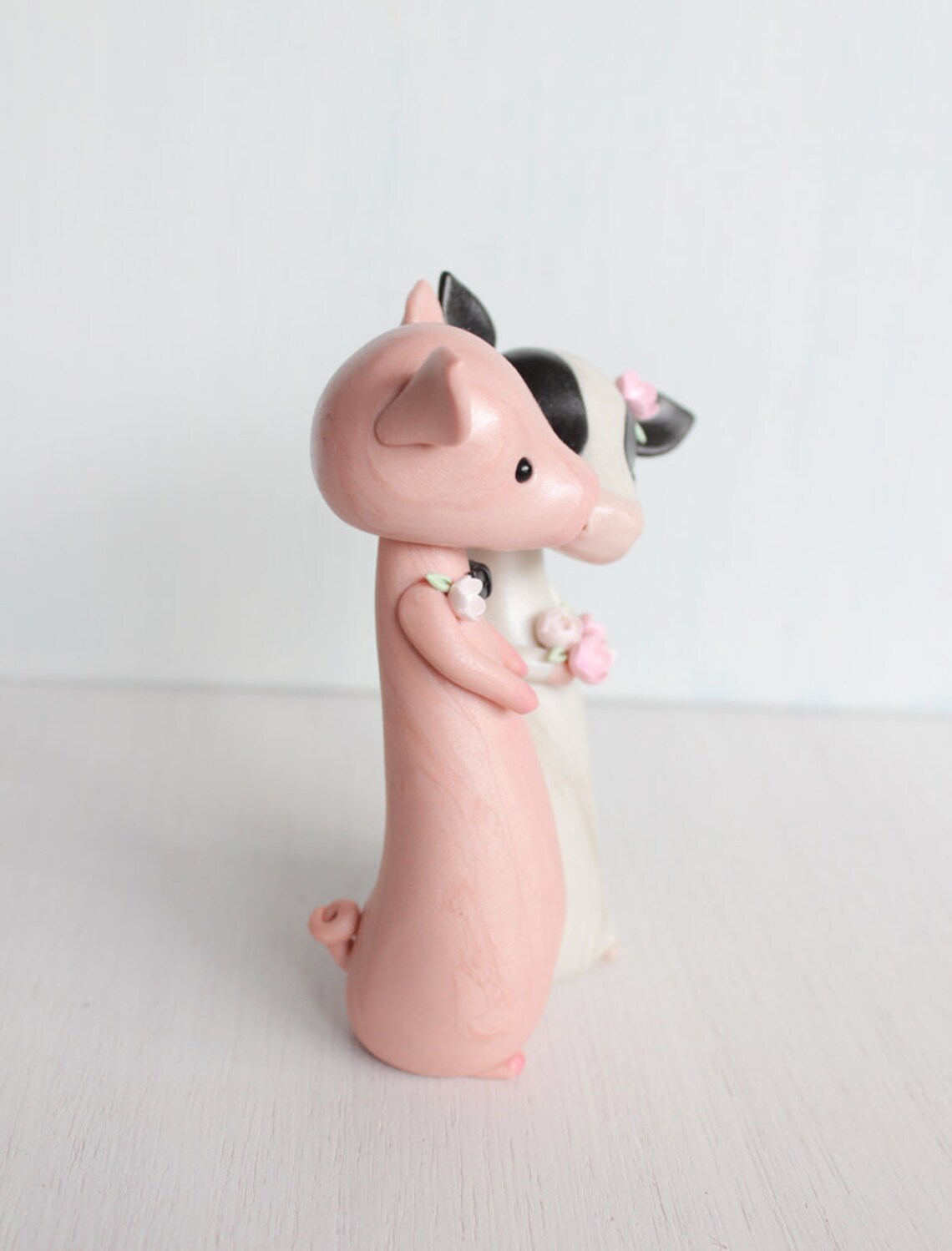 Cow and Pig Wedding Cake Topper Farm Animals Wedding Cake - Etsy