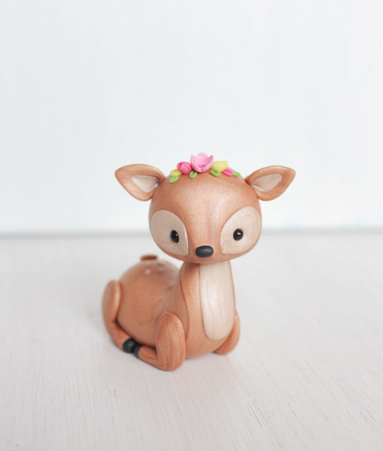 Fawn Woodland Clay Cake Topper and Keepsake Perfect for - Etsy