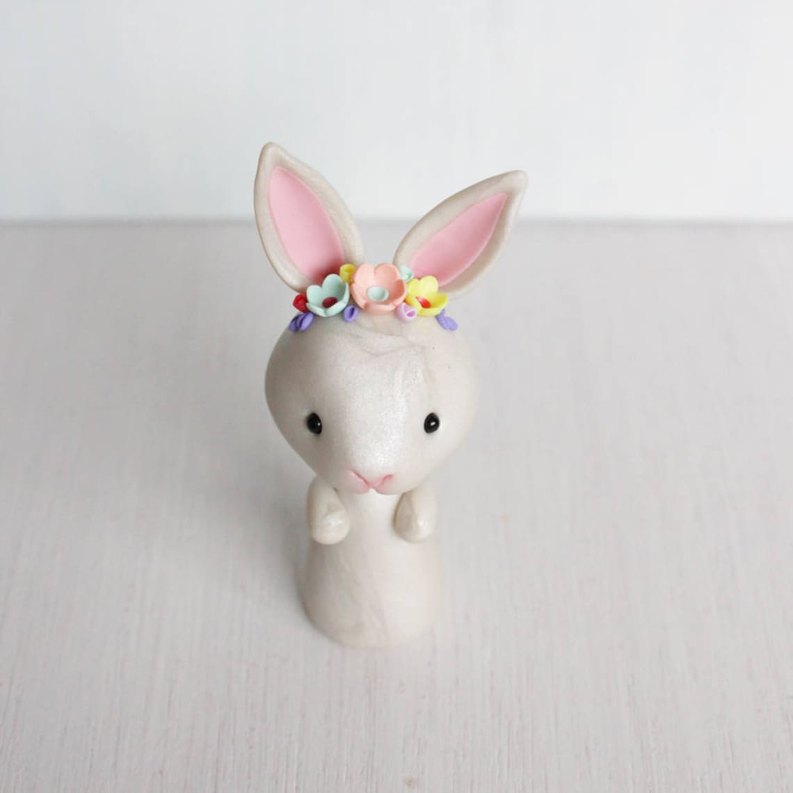 White Rabbit Clay Figurine Boho Style Bunny Sculpture | Etsy UK