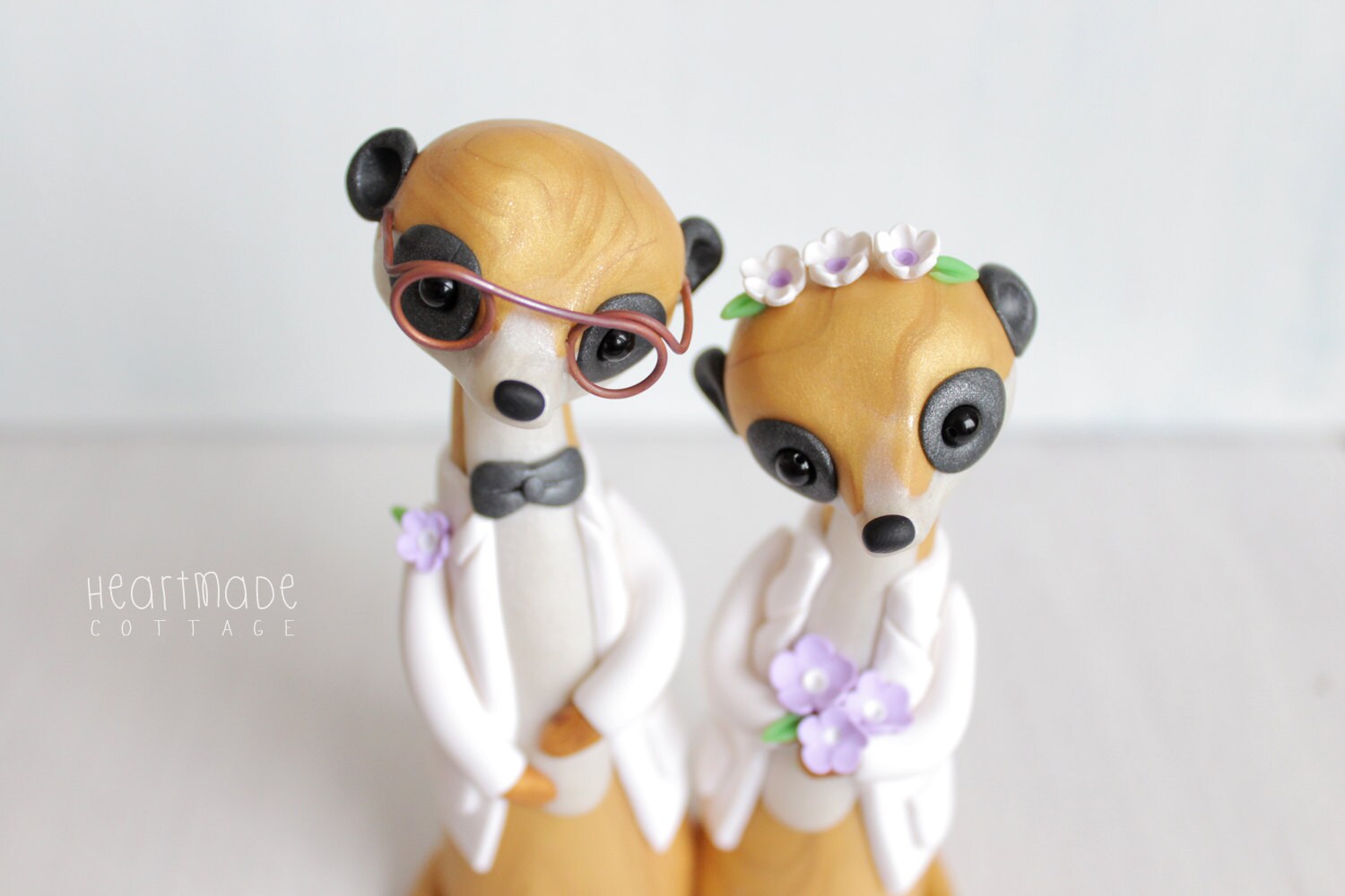 Meerkat Wedding Cake Topper Personalized Animal Clay Cake | Etsy