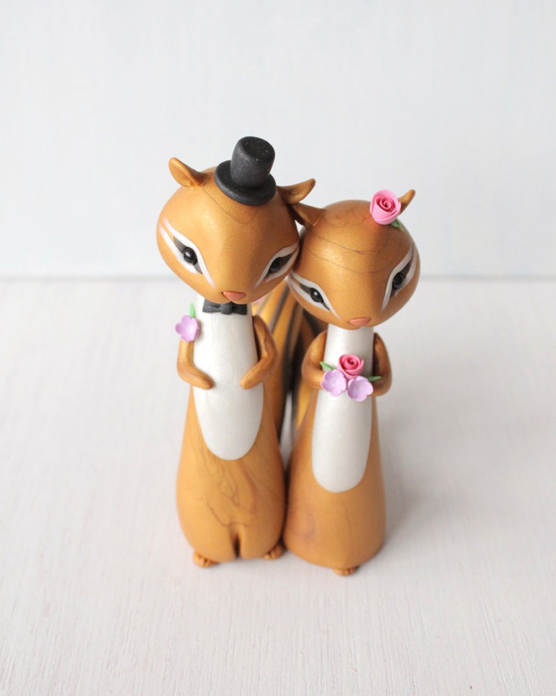 Chipmunk Wedding Cake Topper and Keepsake by Heartmade - Etsy UK