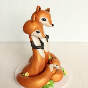 Fox Family Cake Topper: Woodland Baby Shower Keepsake - Etsy