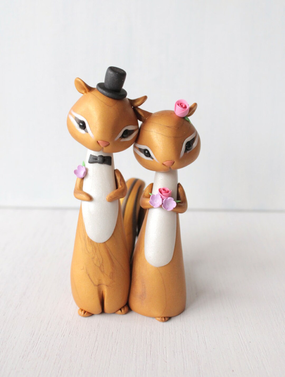 Chipmunk Wedding Cake Topper and Keepsake by Heartmade - Etsy UK