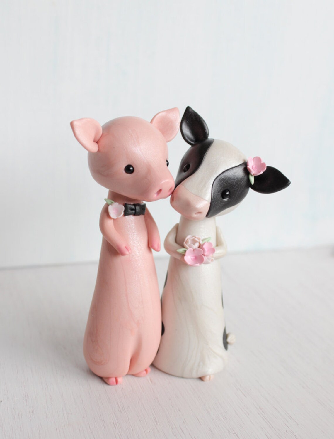 Cow and Pig Wedding Cake Topper Farm Animals Wedding Cake - Etsy
