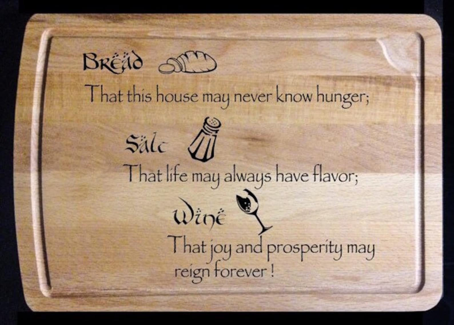 Bread Salt Wine Traditional House Blessing Wood Burn - Etsy