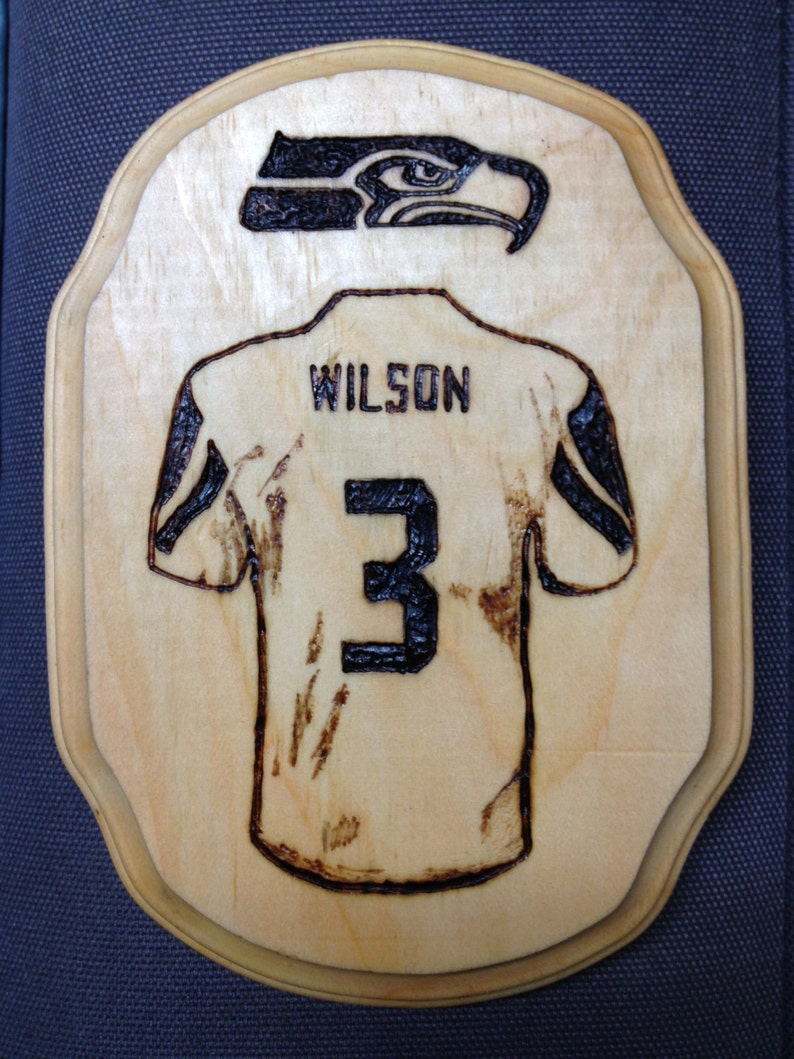 MLB / NFL Jersey Wood Burn Plaque - Etsy