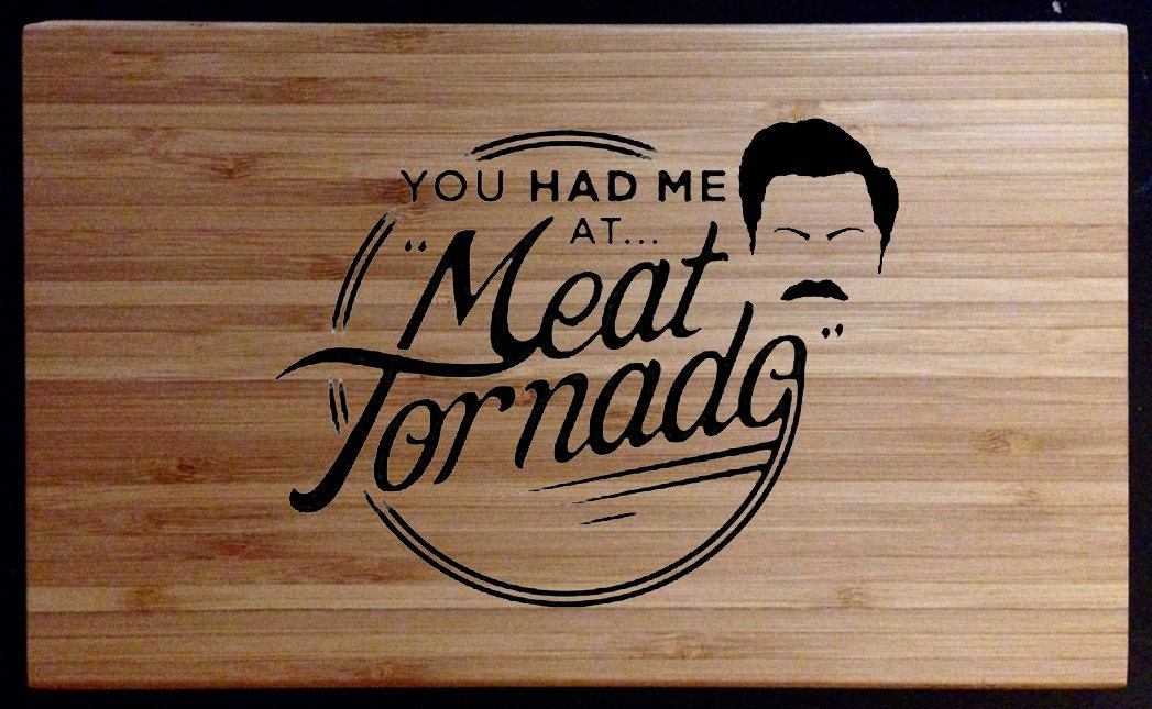 Ron Swanson meat Tornado Wood Burn Bamboo - Etsy