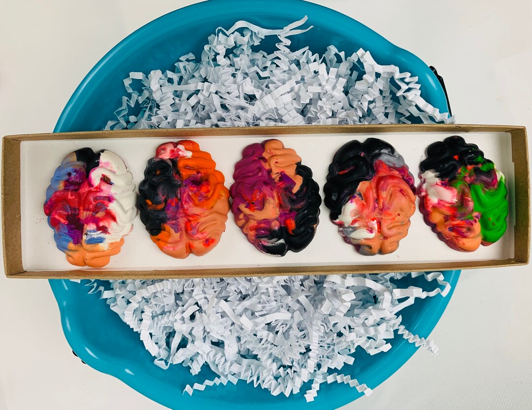 Halloween Crayons Zombie Brain Personalized Set Kids Gift - Etsy