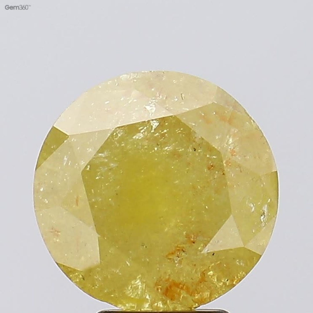 Buy 10.5MM /4.70CT / 1pc Natural Loose Light Yellow Diamond, Round ...