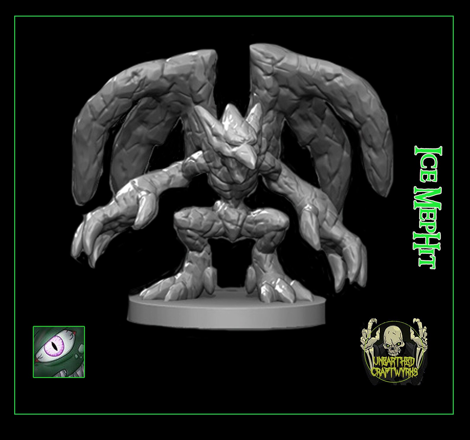 Ice Mephit 3d printed miniatures 28mm Schlossbauer Dungeons | Etsy