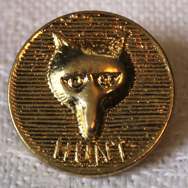 Antique Fox Button - Etsy