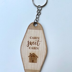 Hotel Keychain Cherry and Walnut Solid Wood, Cabin, Beach and Lake ...