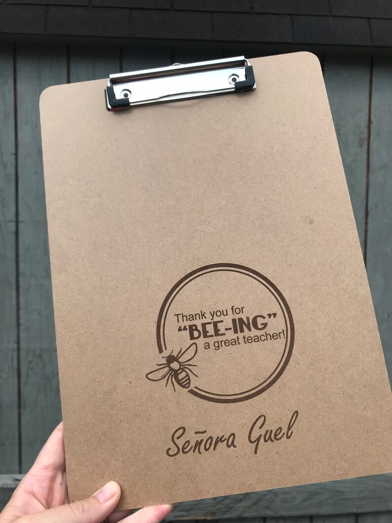 Personalized Wood Clipboard. Laser Engraved Teacher and Coach Gift ...