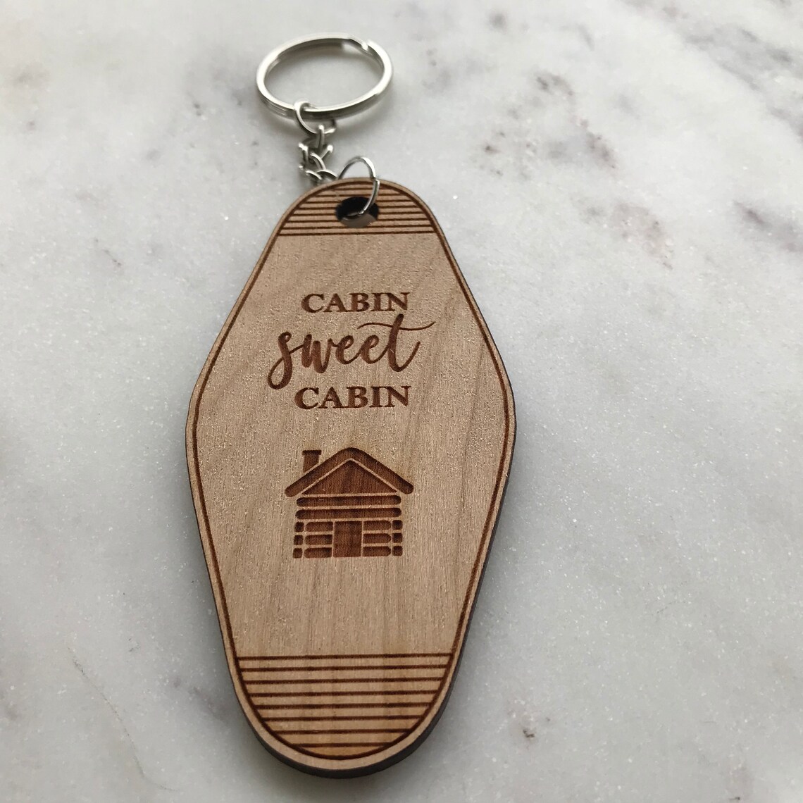 Hotel Keychain Cherry and Walnut Solid Wood Cabin Beach and | Etsy