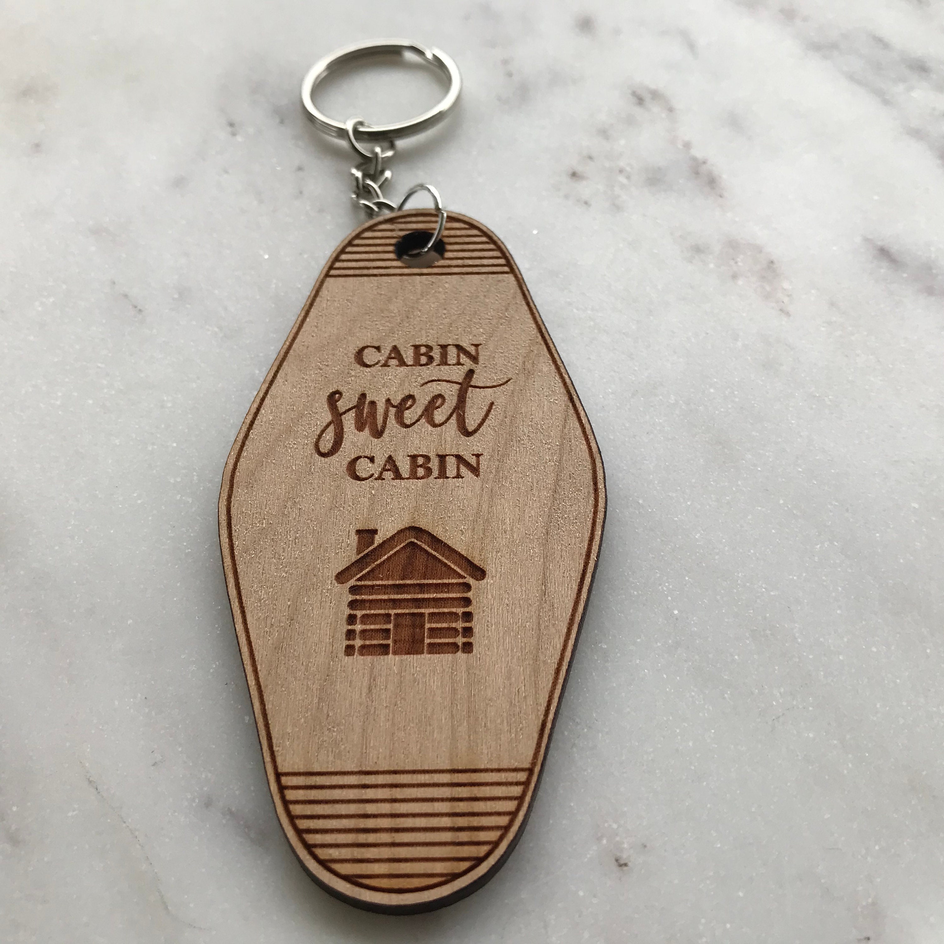 Hotel Keychain Cherry and Walnut Solid Wood Cabin Beach and | Etsy