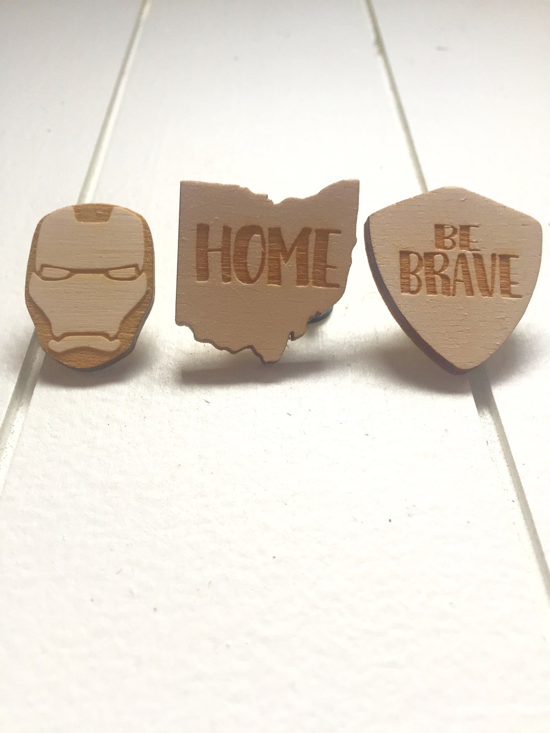 Custom Wooden Laser Engraved Lapel Pin: Personalized Corporate Gift - Etsy