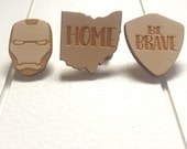 Personalized Custom Wooden Laser Engrave Lapel Pins Custom Pin - Etsy