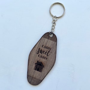 Hotel Keychain Cherry and Walnut Solid Wood, Cabin, Beach and Lake ...
