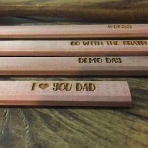 Laser Engraved Wood Carpenters Plumbers Pencils Fathers - Etsy