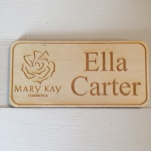 Custom Wood Name Tag, Magnetic Backed Personalize Name Badge, Custom ...