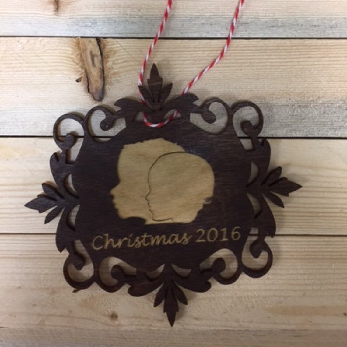 Custom Silhouette Dark Walnut Laser-cut Wood Worthington Cameo | Etsy