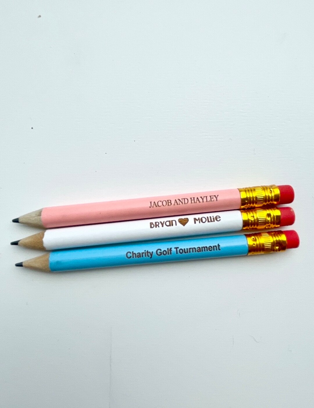 Personalized Wood Mini Golf Pencils. Customize Mini Pencils, Save the ...