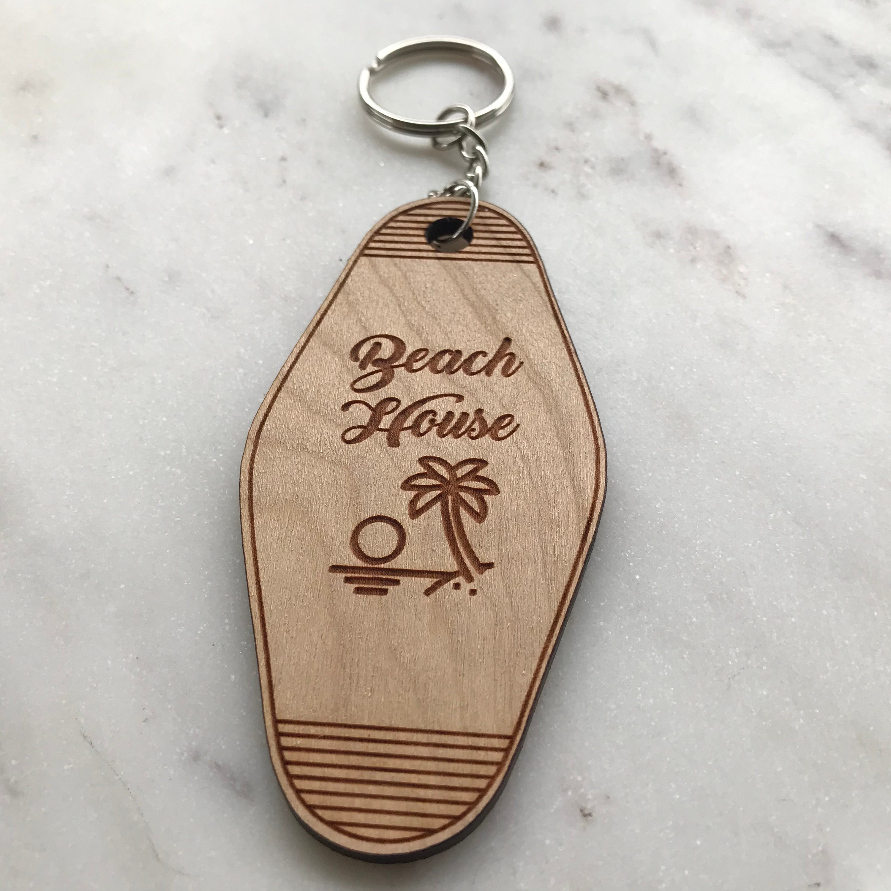 Hotel Keychain Cherry and Walnut Solid Wood Cabin Beach and | Etsy