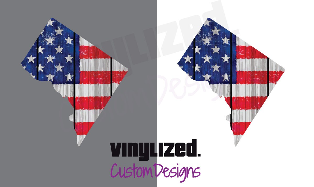 American Flag State Flag Outline Sticker Vinyl Decal US USA | Etsy