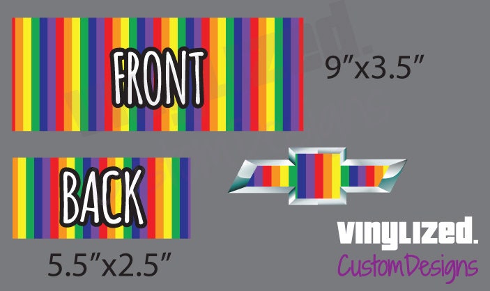 LGBTQIA+ Rainbow Vinyl Decal Car Emblem LGBT Gay Rights Equality Queer ...