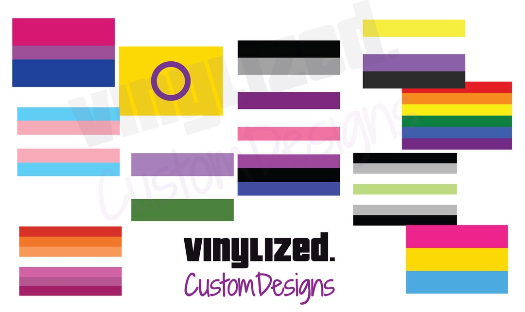 LGBTQIA+ Pride Flag Trans Bi Rainbow Nonbinary Asexual Gender Fluid ...