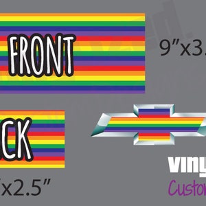 LGBTQIA+ Rainbow Vinyl Decal Car Emblem LGBT Gay Rights Equality Queer ...