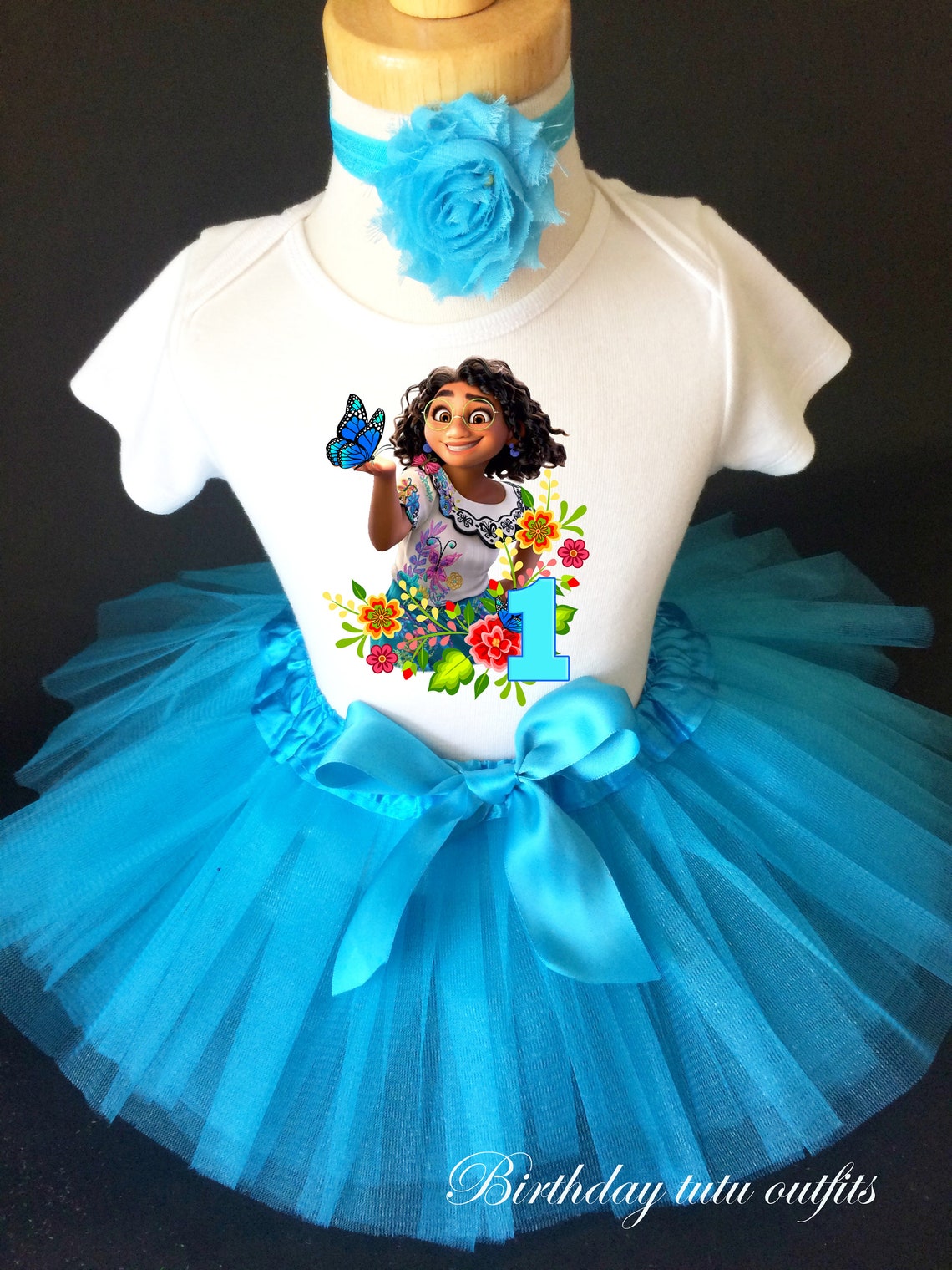 Birthday Encanto Princess Mirabel Shirt Tutu Set Girl Outfit Party ...