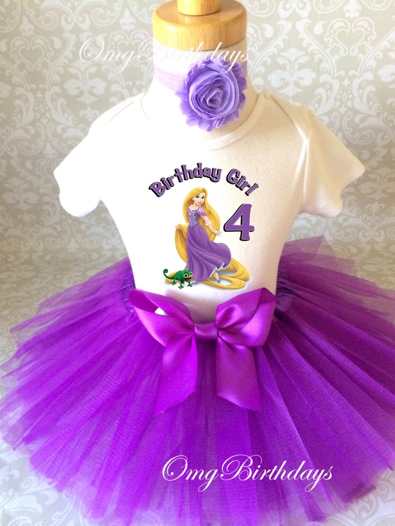 Birthday Tangled Rapunzel Princess Purple 1st 2nd 3rd 4th 5th 6th 7th ...