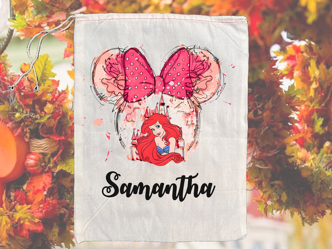 Ariel the Little Mermaid Personalized W/ Name Halloween Candy Sack ...