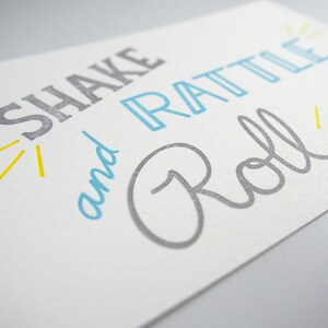 Shake, Rattle & Roll Letterpress Print - Etsy