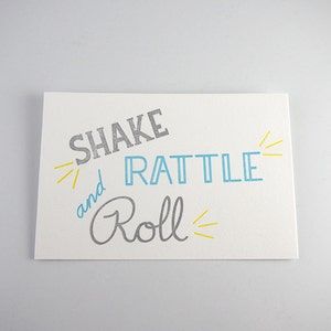 Shake, Rattle & Roll Letterpress Print - Etsy