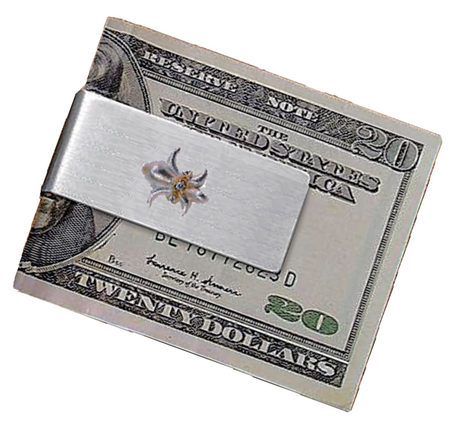 Fleur De Lis Money Clip: Diamonds-sterling Silver-18k Gold Options ...