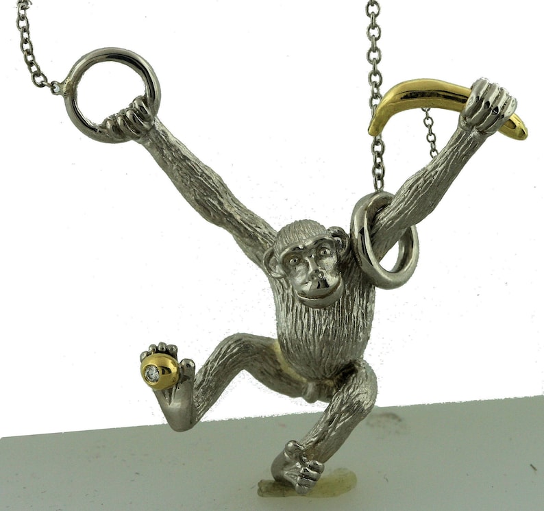Drop the Banana, Chimp Necklace, Inspirational Jewelry, Let It Go ...