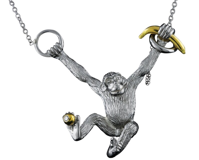 Drop the Banana, Chimp Necklace, Inspirational Jewelry, Let It Go ...