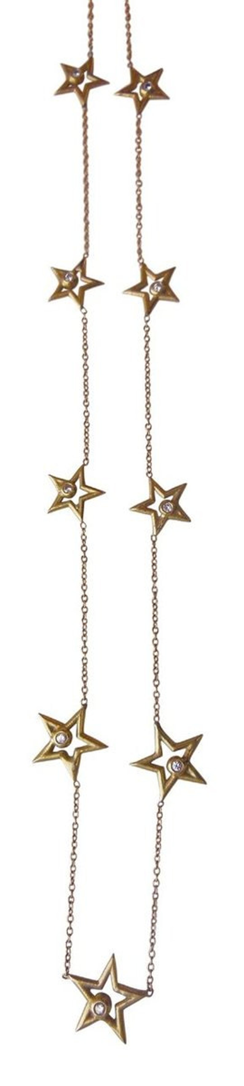 Chain of Stars Necklace - 14k, Sterling Silver - Etsy
