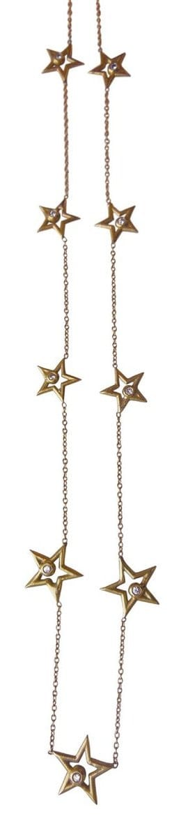 Chain of Stars Necklace 14k, Sterling Silver - Etsy