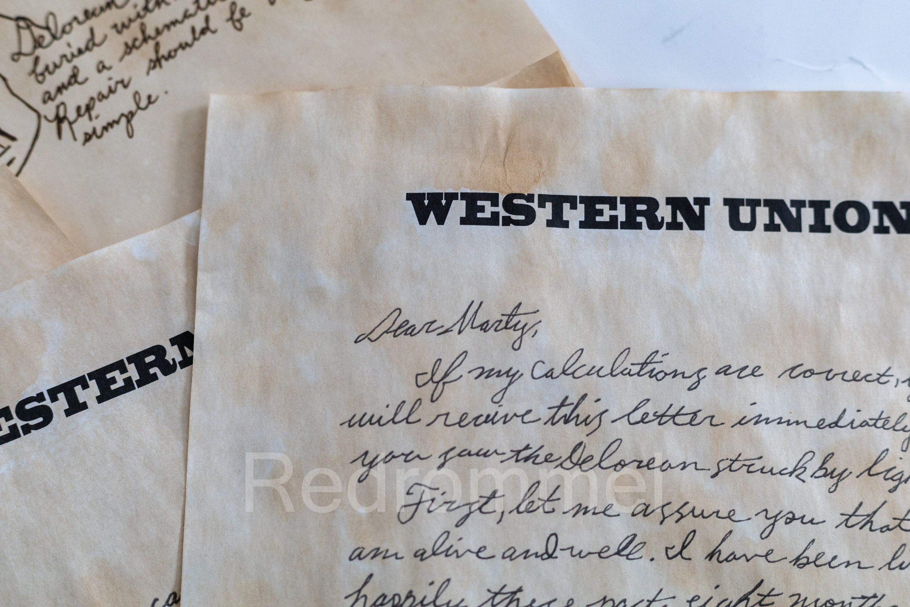 Back To The Future Prop Set Doc's Letter To Marty 1885 BTTF Memorabilia ...