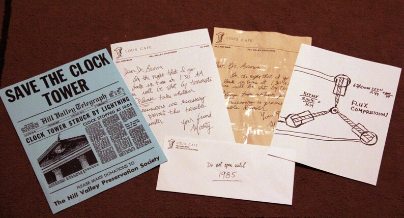 BTTF Back to the Future Paper Prop Set | Etsy