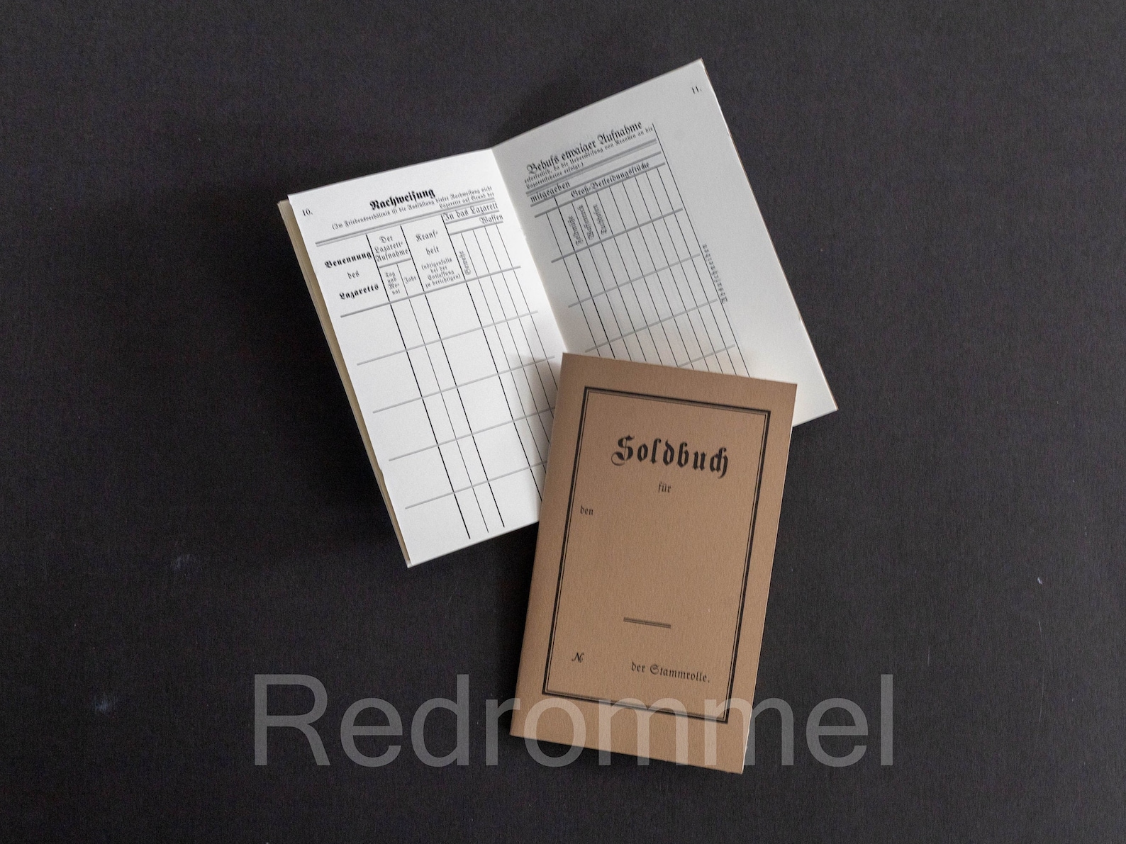 WW1 German Soldbuch Reproduction - Etsy