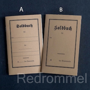 WW1 German Soldbuch Reproduction - Etsy