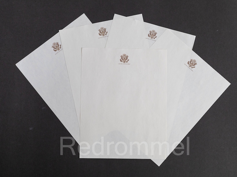 WW2 American US Army Letterhead - Etsy