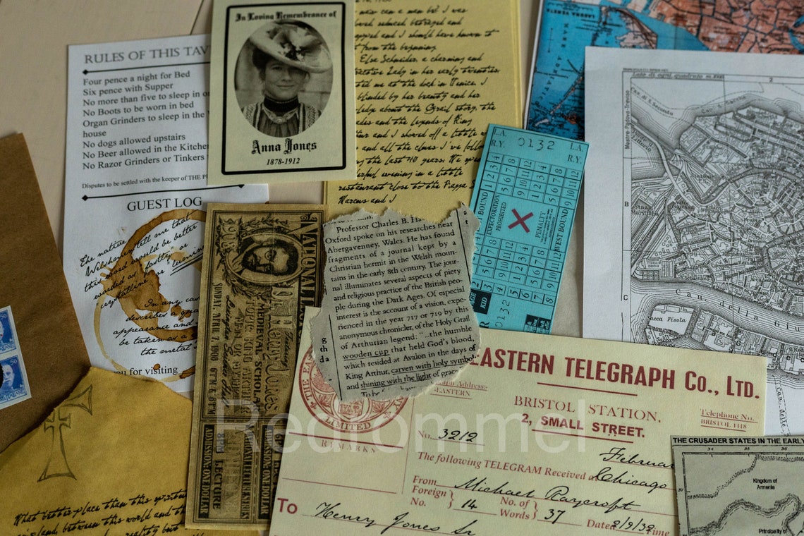 INSERTS ONLY Grail Diary Indiana Jones Fan Made Prop - Etsy