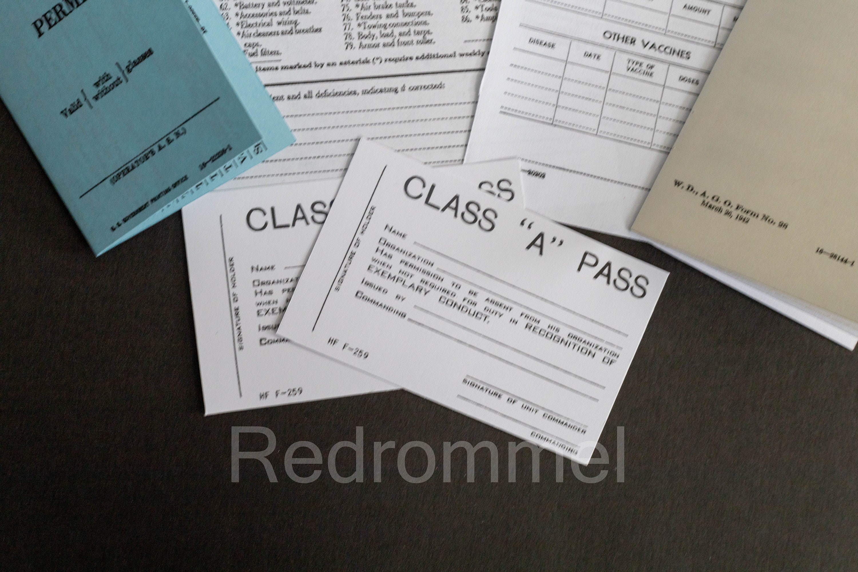 WW2 American Soldiers Paperwork Set - Etsy